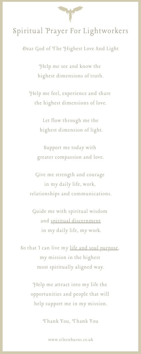 Spiritual Prayer For Lightworkers And Healers